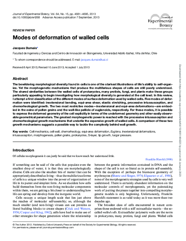 (PDF) Modes of deformation of walled cells