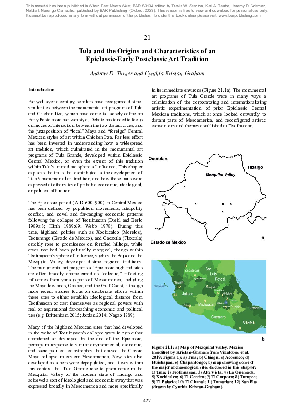 (PDF) Tula and the Origins and Characteristics of an Epiclassic-Early ...