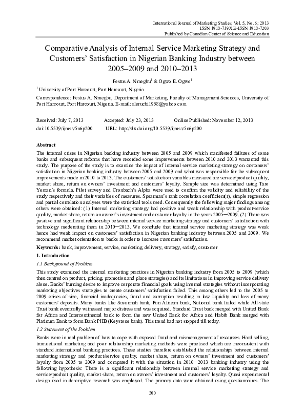 (PDF) Comparative Analysis of Internal Service Marketing Strategy and ...