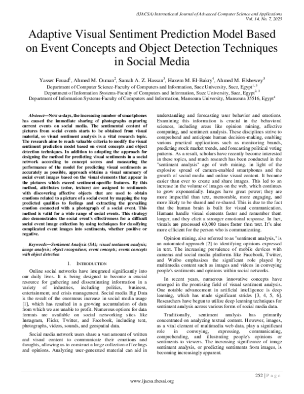 Pdf Adaptive Visual Sentiment Prediction Model Based On Event Concepts And Object Detection