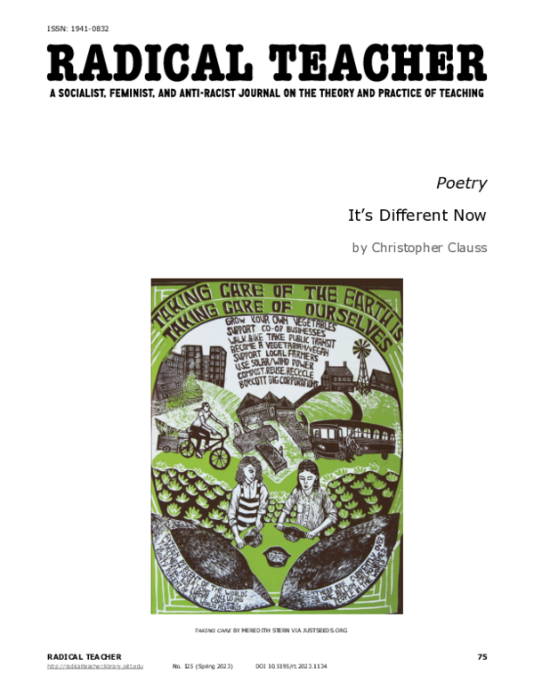 (PDF) It's Different Now