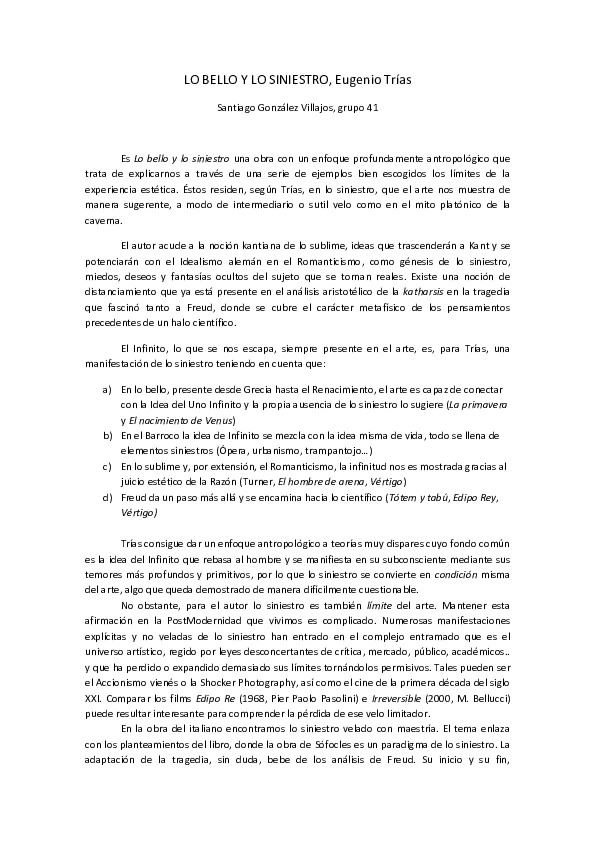(PDF) Eugenio Trías (1982) Lo bello y lo siniestro
