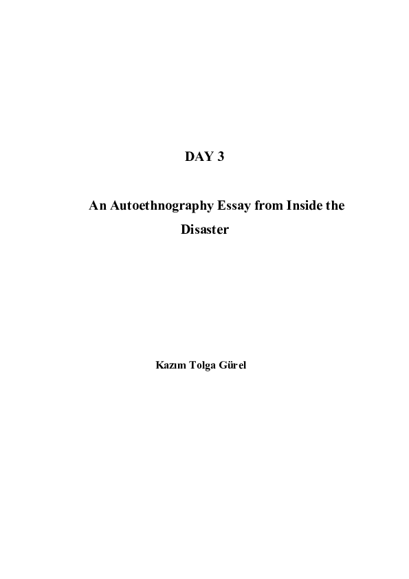 (DOC) An Autoethnography on the Earthquake Tragedy