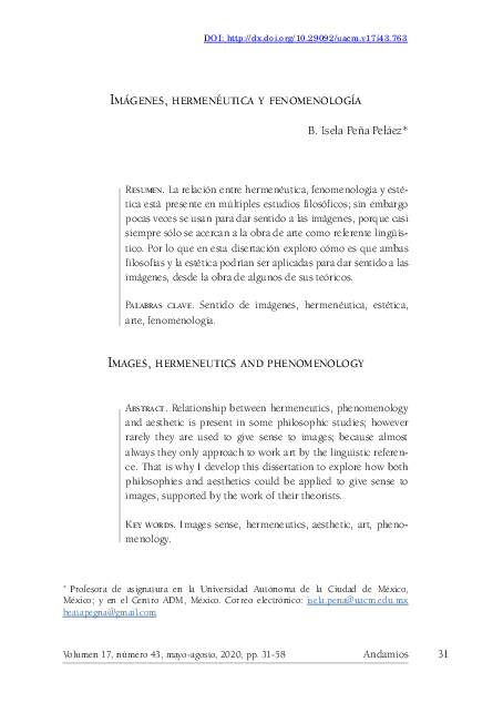 (PDF) Imágenes, hermenéutica y fenomenología | Nor Peña - Academia.edu