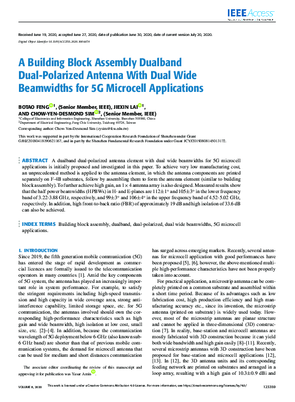 (PDF) A Building Block Assembly Dualband Dual-Polarized Antenna With ...