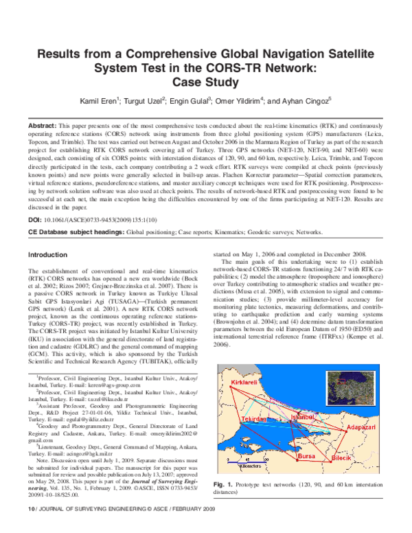 (PDF) Results from a Comprehensive Global Navigation Satellite System ...