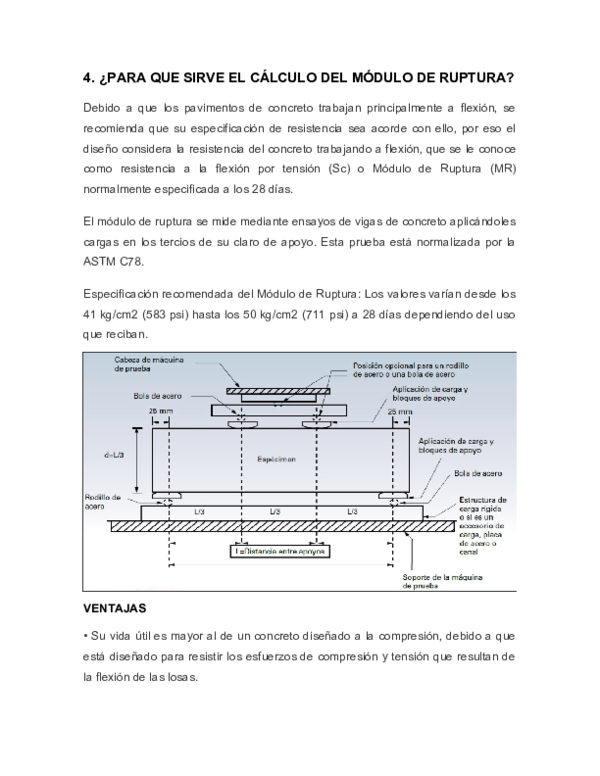 (DOC) 4. ¿PARA QUE SIRVE EL CÁLCULO DEL MÓDULO DE RUPTURA