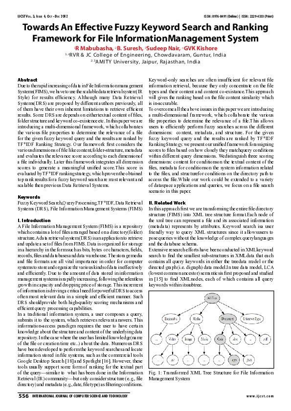 (PDF) Towards An Effective Fuzzy Keyword Search and Ranking Framework ...