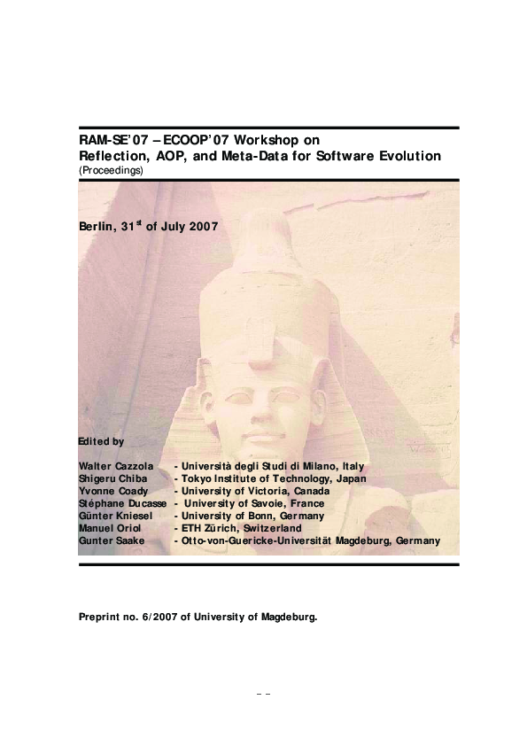 Pdf Ide Integrated Support For Schema Evolution In Object Oriented