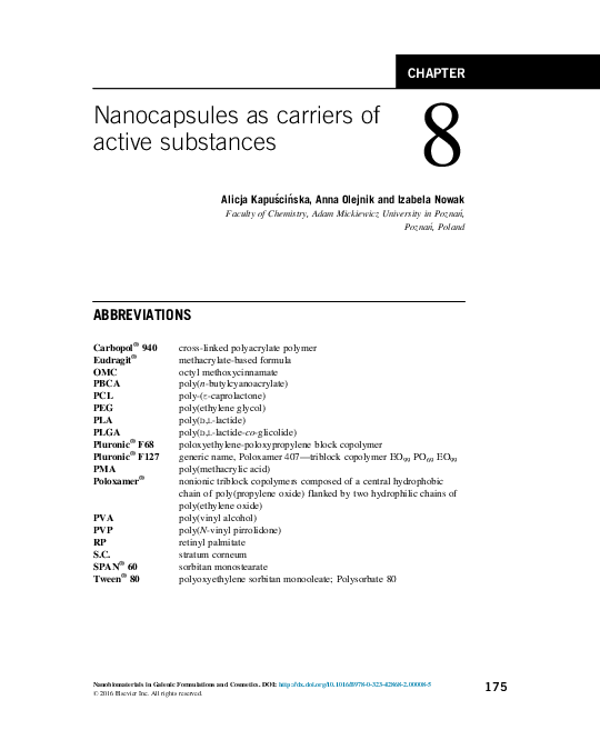 (PDF) Nanobiomaterials in galenic formulations and cosmetics