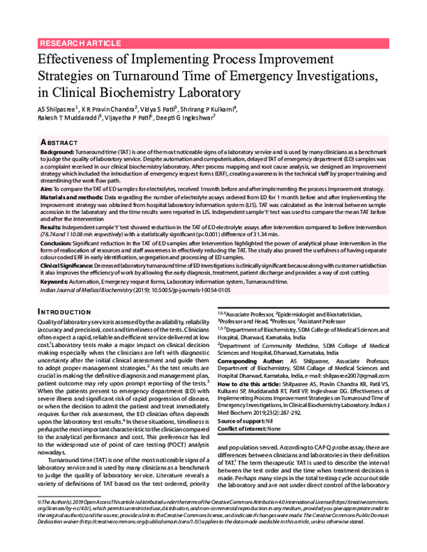 (PDF) Effectiveness of Implementing Process Improvement Strategies on ...