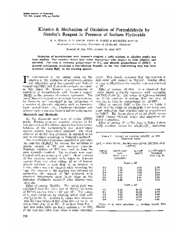 (PDF) ChemInform Abstract: KINETICS AND MECHANISM OF OXIDATION OF ...