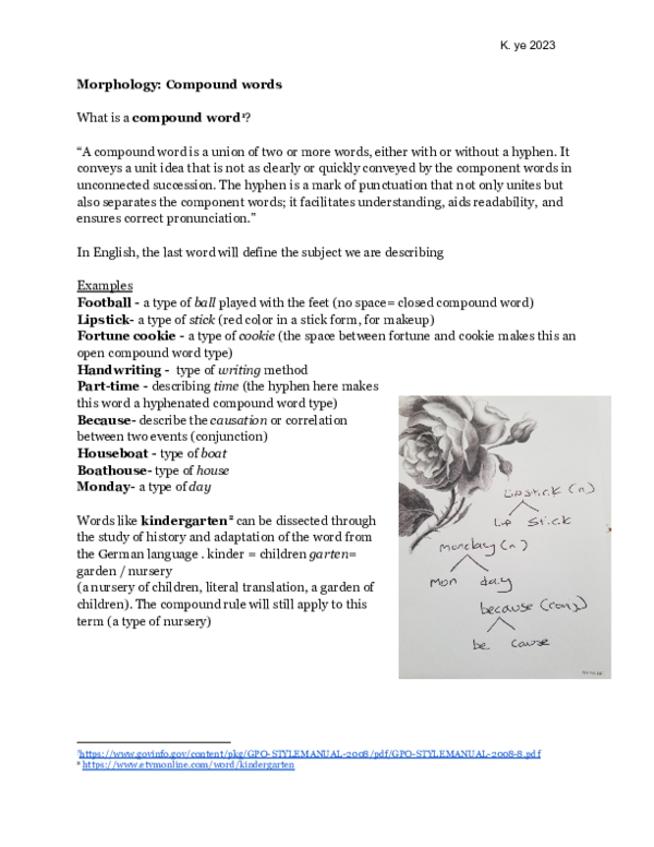 (PDF) Morphology: Compound words