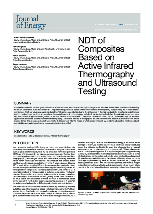 (PDF) NDT of Composites Based on Active Infrared Thermography and ...