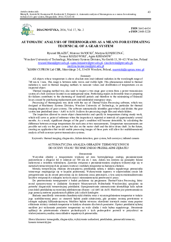 (PDF) Automatic analysis of thermograms as a means for estimating ...