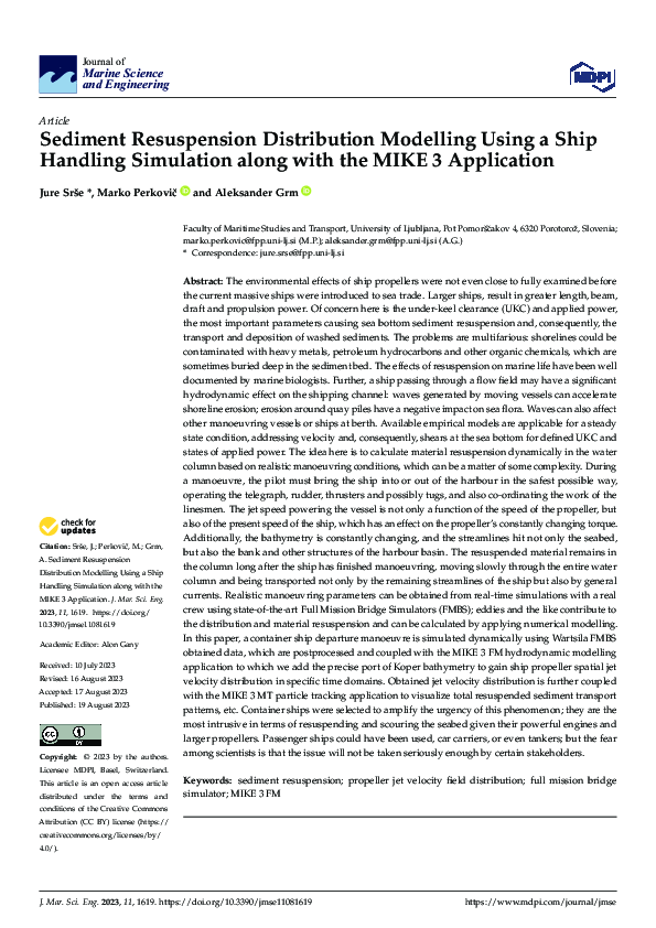 (PDF) Sediment Resuspension Distribution Modelling Using a Ship ...