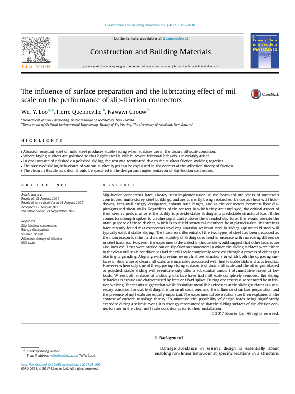 (PDF) The influence of surface preparation and the lubricating effect ...