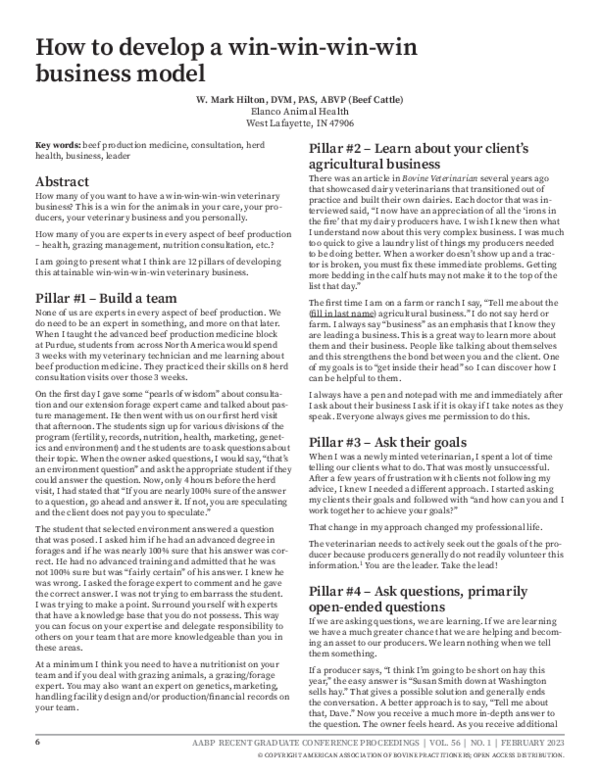 (PDF) How to develop a win-win-win-win business model | W. Mark Hilton ...