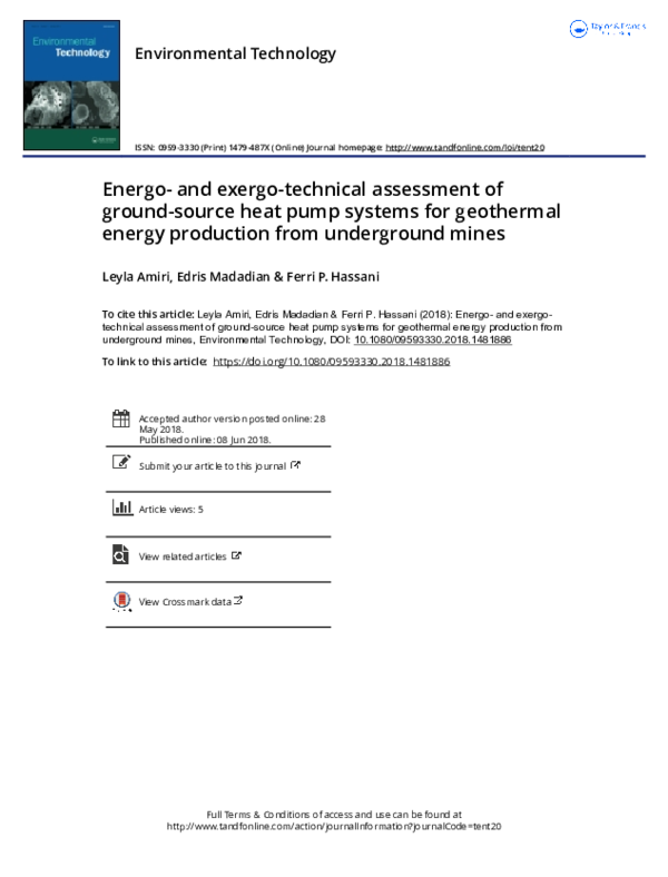 (PDF) Energo- and exergo-technical assessment of ground-source heat ...