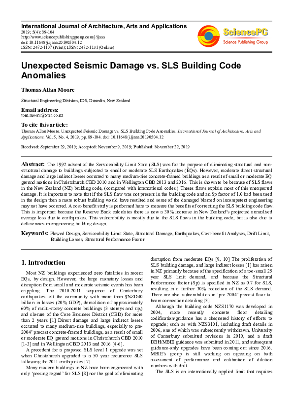 (PDF) Building Code Seismic Requirements