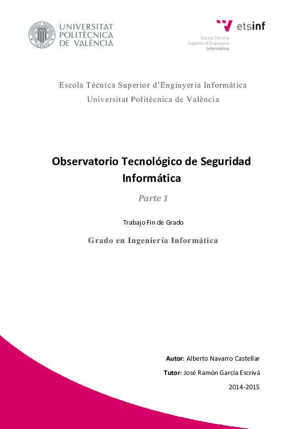 (PDF) Observatorio Tecnológico de Seguridad Informática, parte 1