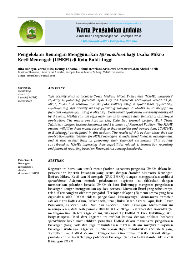 (PDF) PREPARATION OF FINANCIAL STATEMENTS BASED ON SAK EMKM USING ...