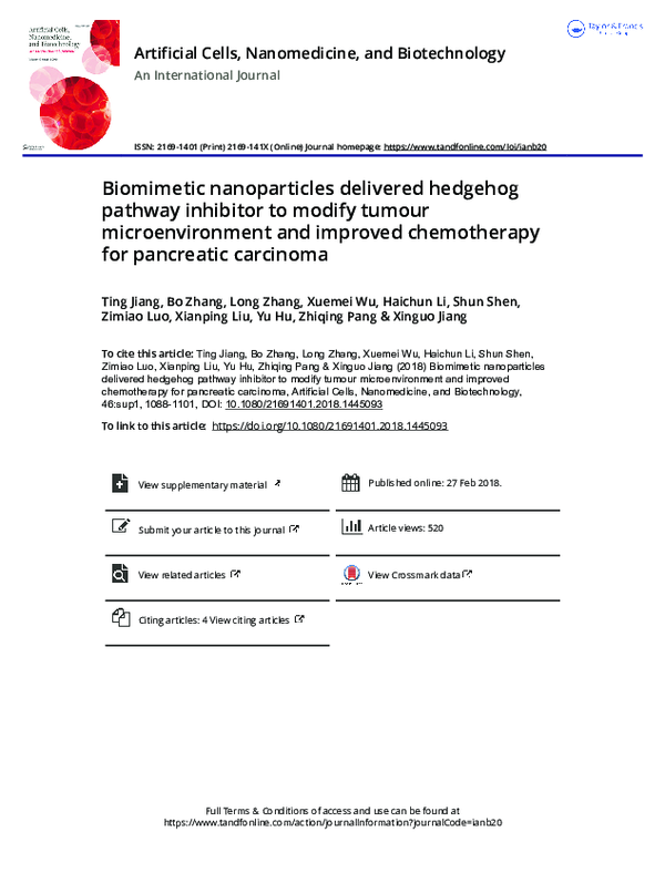 (PDF) Biomimetic nanoparticles delivered hedgehog pathway inhibitor to ...