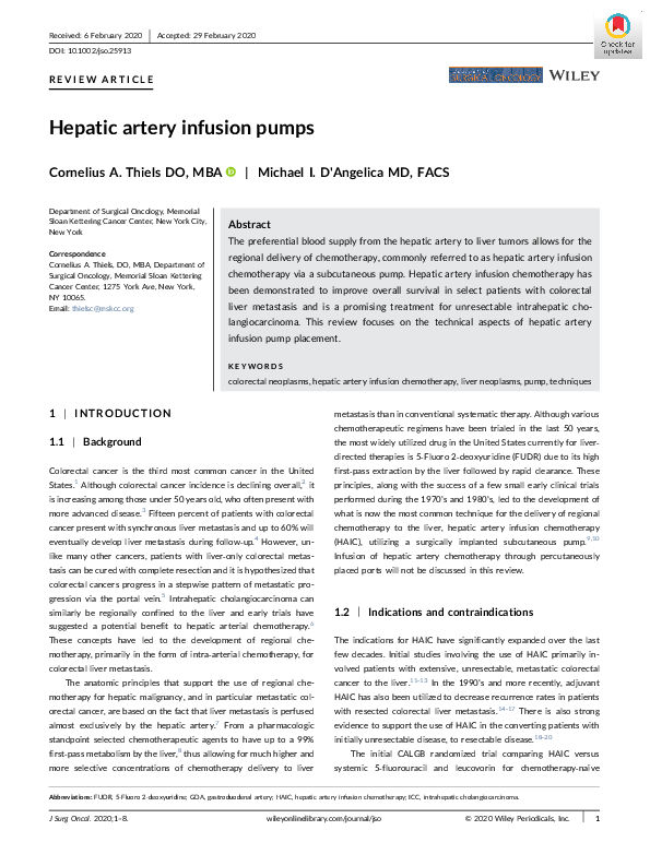 (PDF) Hepatic Artery Infusion Pumps | Sabino Zani - Academia.edu