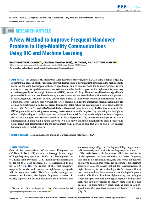 (PDF) A New Method to Improve Frequent-Handover Problem in High ...