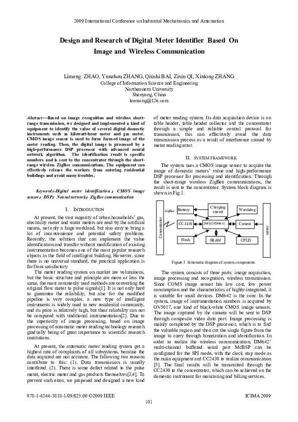 (PDF) Design and research of digital meter identifier based on image ...