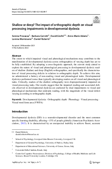 (PDF) Shallow or deep? The impact of orthographic depth on visual processing impairments in ...