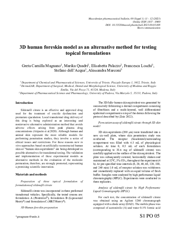 (PDF) 3D human foreskin model as an alternative method for testing ...