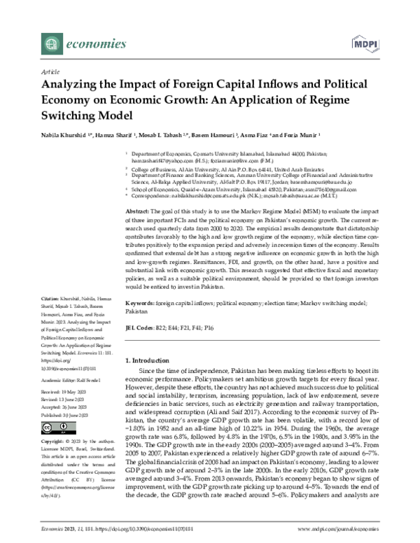 (PDF) Analyzing the Impact of Foreign Capital Inflows and Political ...