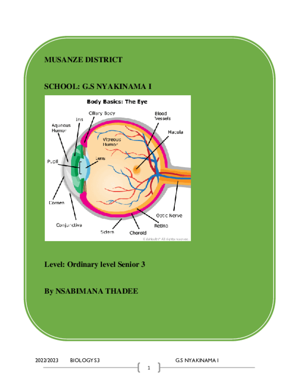 (PDF) Biology for ordinary level Senior three