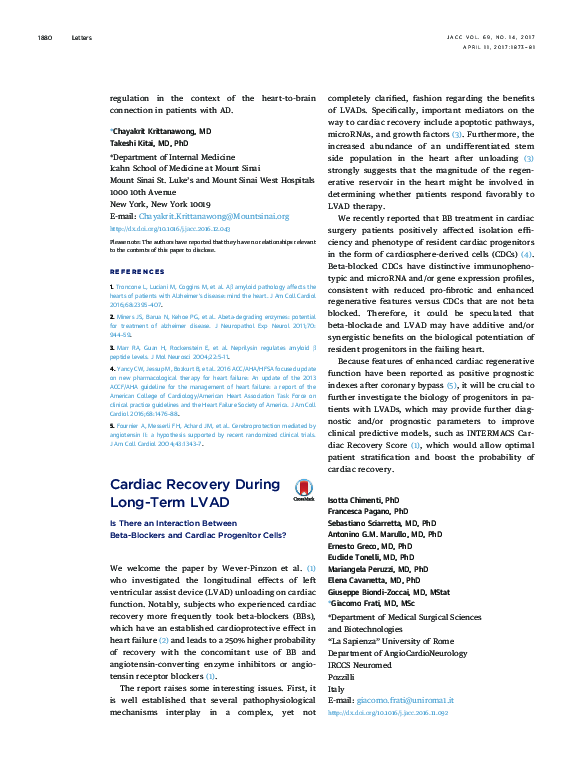 (PDF) Cardiac Recovery During Long-Term LVAD (PDF) Cardiac Recovery During Long-Term LVAD
