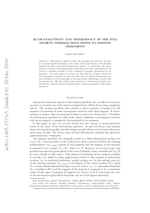 Pdf Stochastic And Infinite Dimensional Analysis