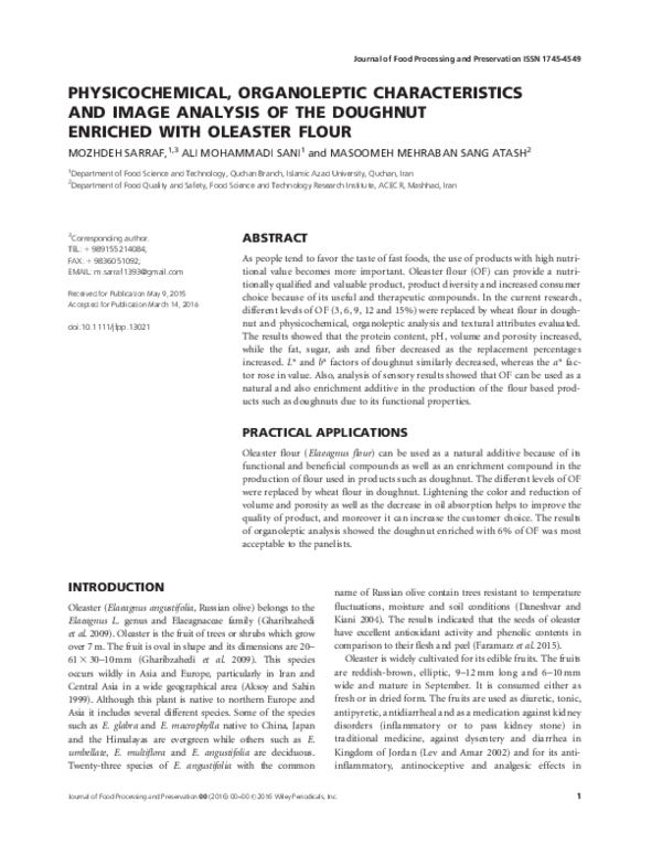 (PDF) Physicochemical, Organoleptic Characteristics and Image Analysis ...