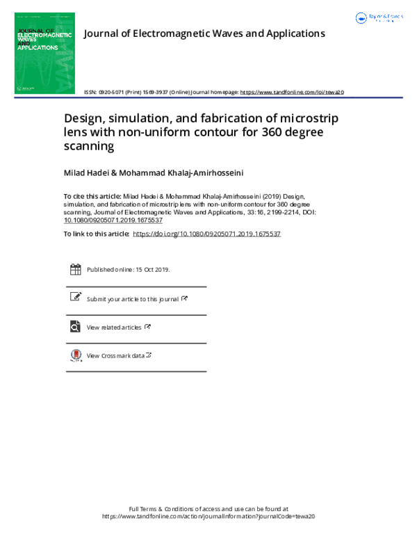 (PDF) Design, simulation and fabrication of a microstrip patch antenna for dual band application