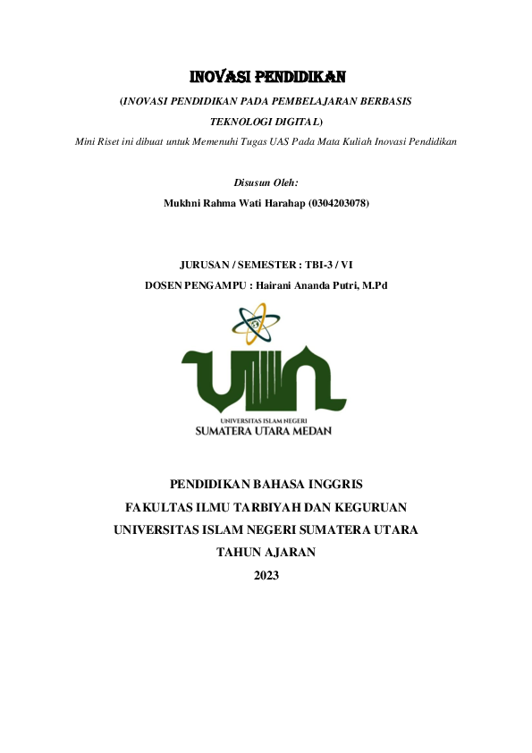 (PDF) INOVASI PENDIDIKAN PADA PEMBELAJARAN BERBASIS