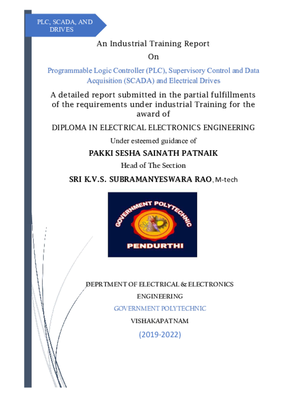 (PDF) PLC, SCADA and Electrical Drives
