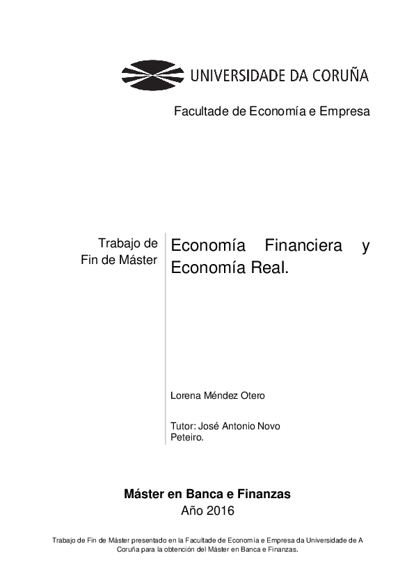 (PDF) Economía financiera y economía real