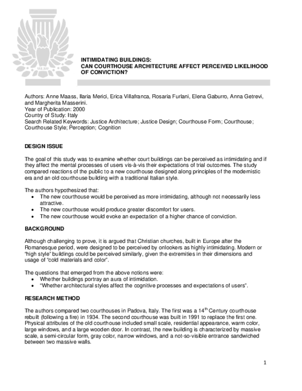 (PDF) Intimidating Buildings