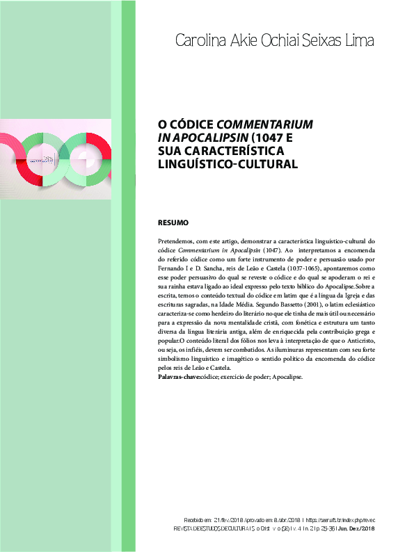 (PDF) O Códice Commentarium in Apocalipsin (1047 e Sua Característica ...