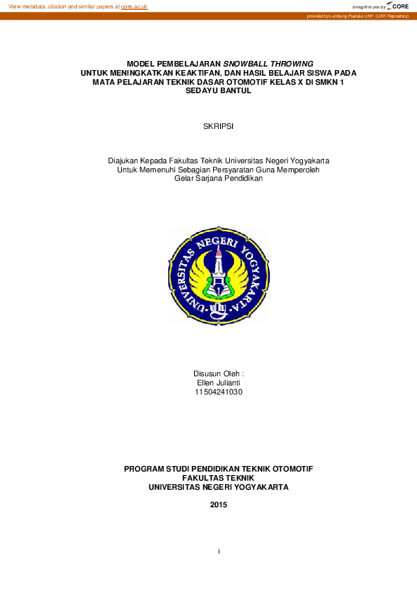 (PDF) Model Pembelajaran Snowball Throwing Untuk Meningkatkan Keaktifan ...