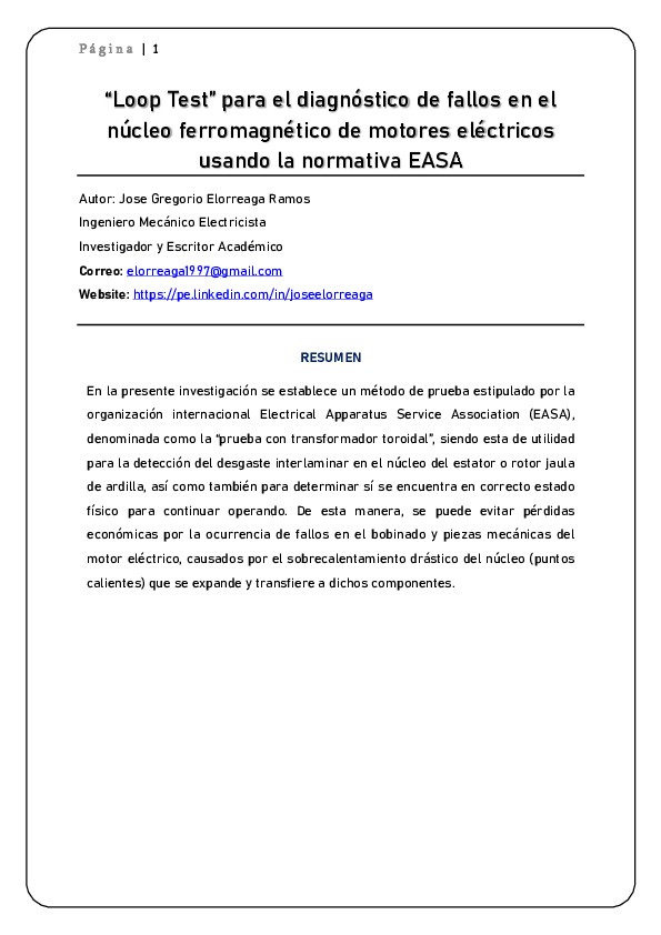 (PDF) Loop Test para el diagnóstico de fallos en el núcleo ...