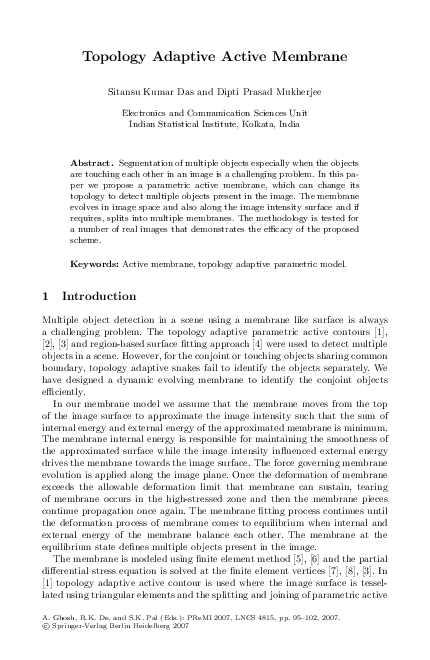 (PDF) Topology Adaptive Active Membrane | Sitansu Kumar Das - Academia.edu