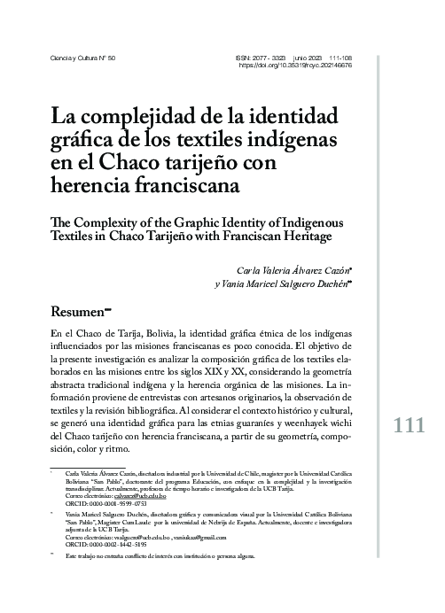 (PDF) La complejidad de la identidad gráfica de los textiles indígenas ...