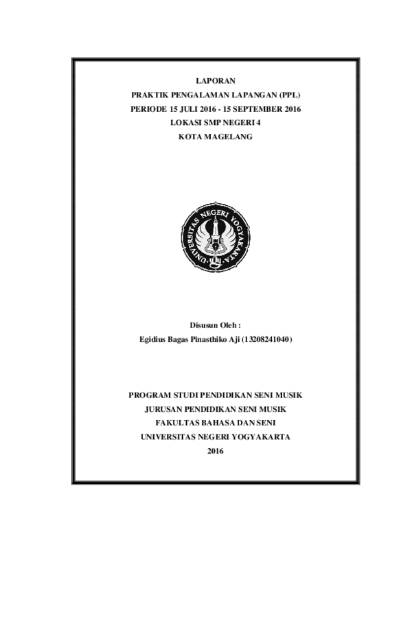 (PDF) Laporanpraktik Pengalaman Lapangan (PPL)