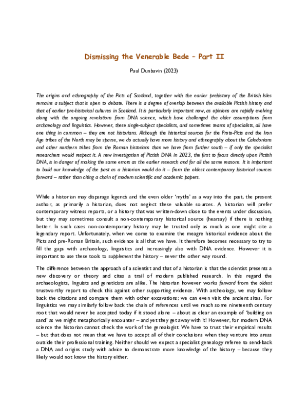 (PDF) Dismissing the Venerable Bede – Part II
