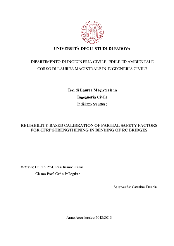 (PDF) Reliability-based calibration of partial safety factors for CFRP strengthening in bending ...